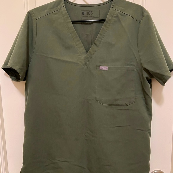 Figs | Tops | Olive Green Figs One Pocket Scrub Top | Poshmark